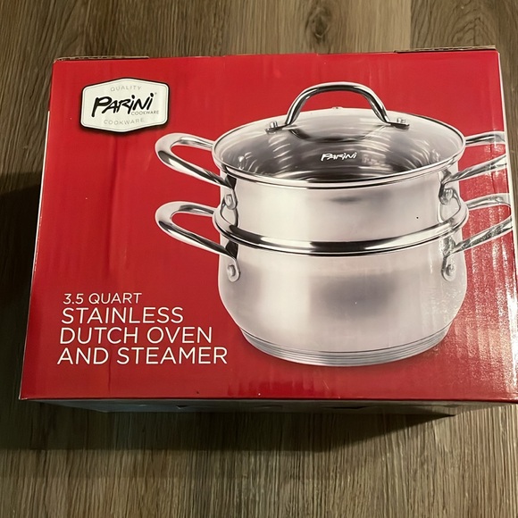 Parini | Kitchen | Nib Parini Stainless Steel Dutch Oven Steamer 3 2 ...